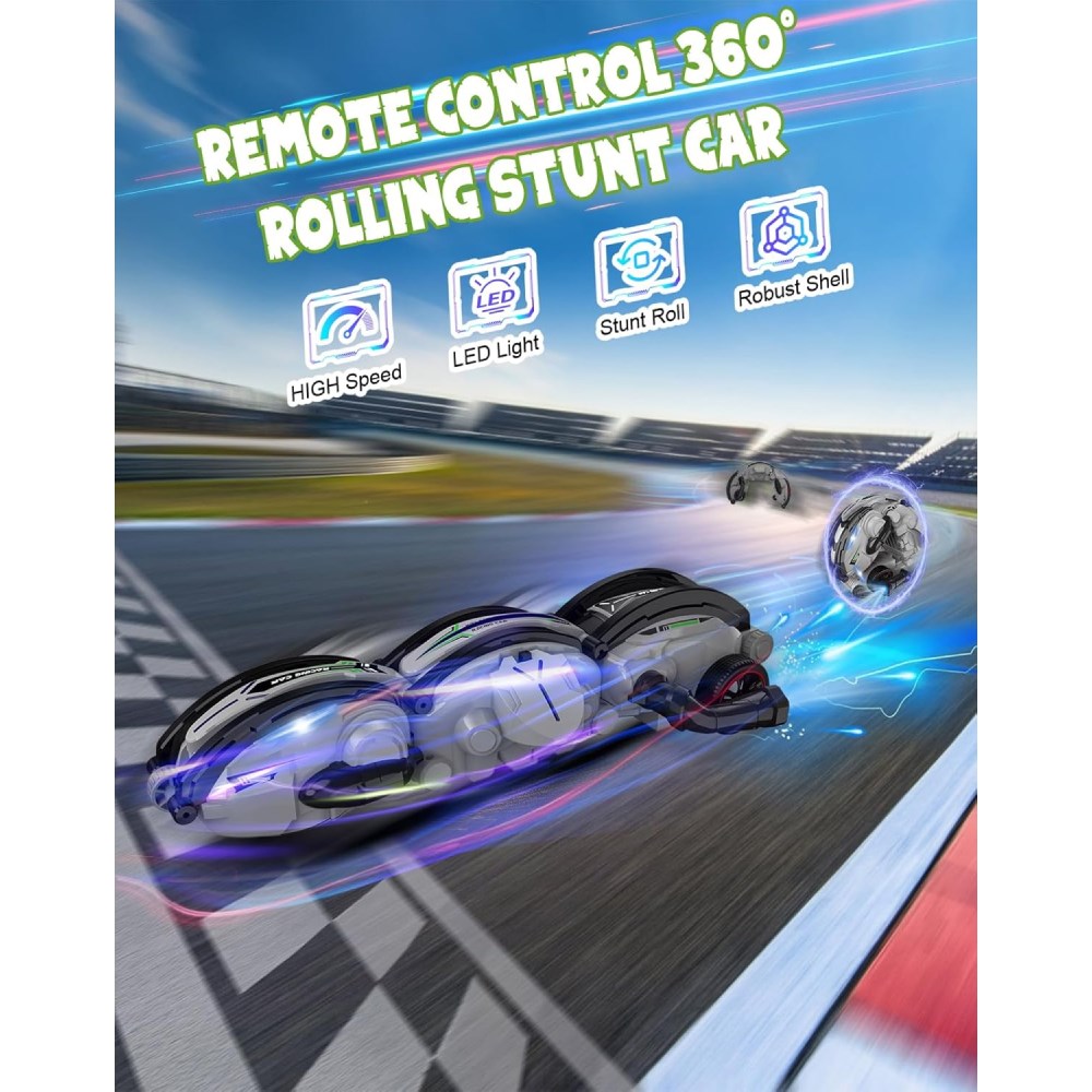 ماشین کنترلی شارژی ماری توپی مدل Rolling RC Stunt Snake Car _ماشین کنترلی