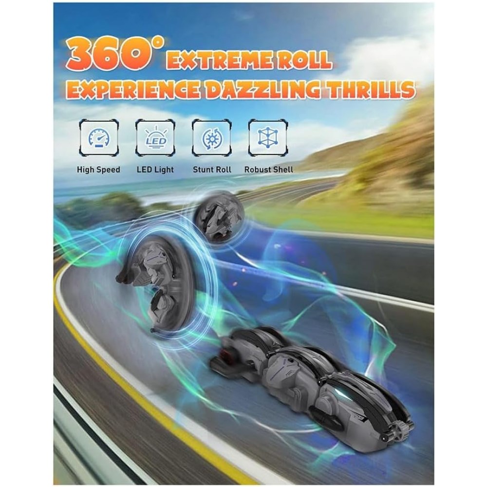 ماشین کنترلی شارژی ماری توپی مدل Rolling RC Stunt Snake Car _ماشین کنترلی